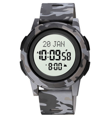 azan watch 1730 Qibla Multifunctional Waterproof Digital Men's Watch