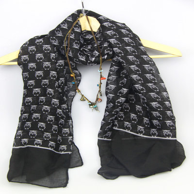 Scarves And Shawls 100% Polyester Printing Scarf Custom Printed Women Winter Scarf