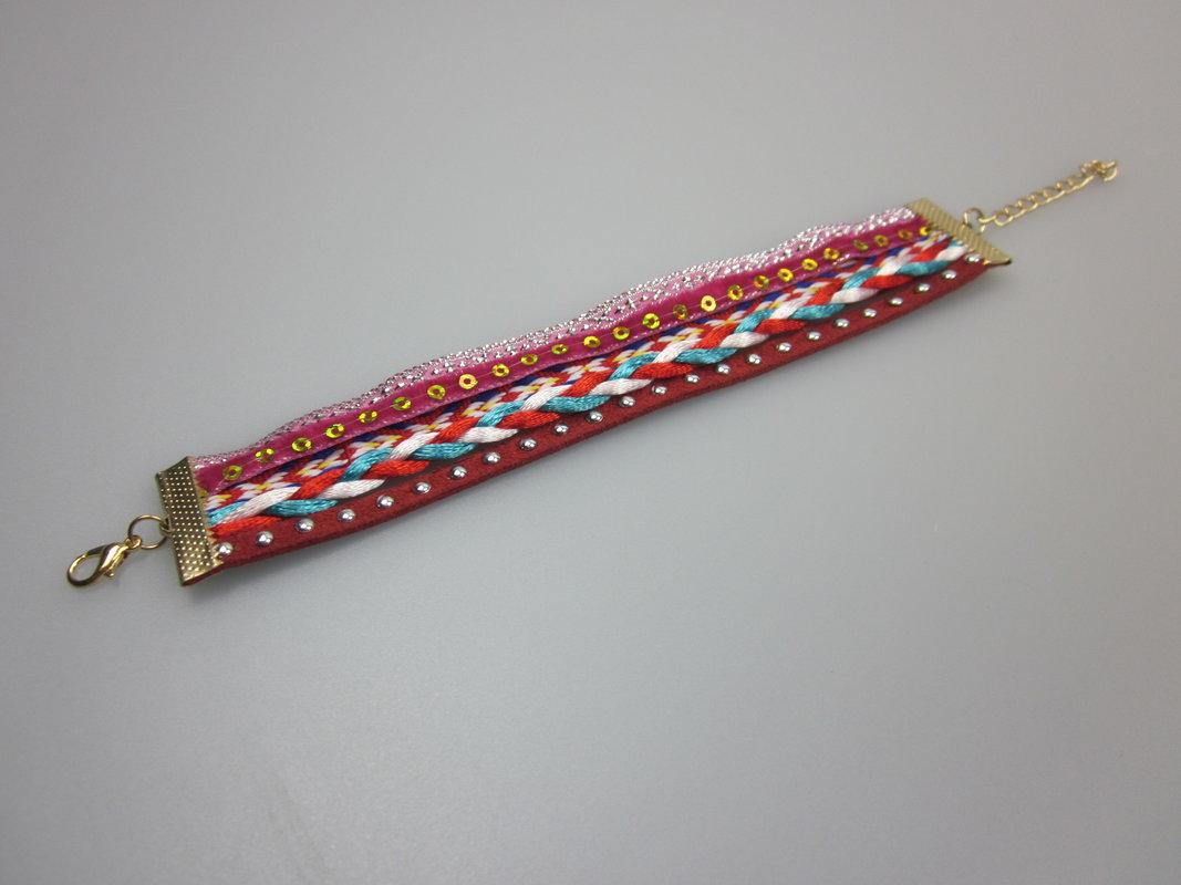 Lady Korean Cord Colorful Polyester Bracelet  GuangZhou Sourcing Agent