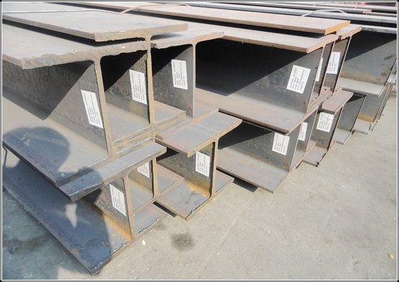Building Galvanized Steel H Beams , Cutting Drilling Processing Black H Channel Steel