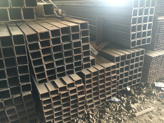 SGS Square Section Square Steel Pipe , S275JR Black Metal Square Tube