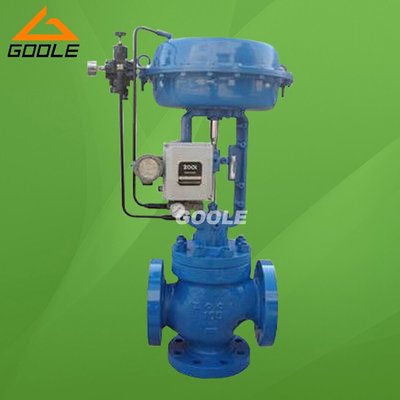 Pneumatic 3-Way Mixing Flow Regulating Valve