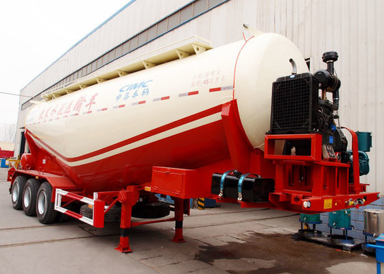 CIMC frac bulk cement pneumatic sand tank hauling trailer top loading in bulk manufacturer for sale