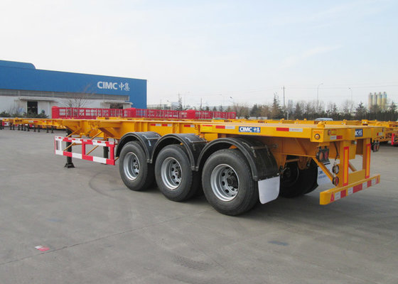 CIMC tri axle 40 foot skeleton container trailers chassis 20 foot skel container truck and trailer for sale