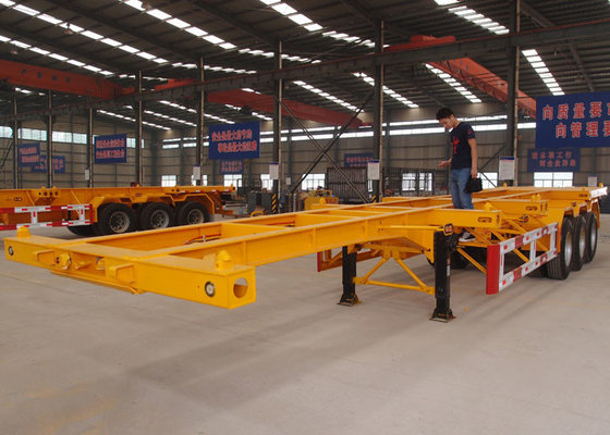 CIMC 20 multi function skelly container trailer double axle flat top fixed skeletal trailer for sale
