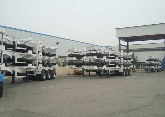 CIMC 20 multi function skelly container trailer double axle flat top fixed skeletal trailer for sale