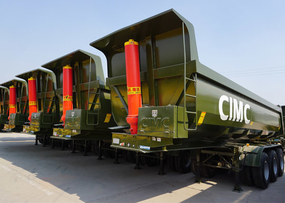 CIMC U shape semi dump trailer transport bulk cargo tipper trailer U shape with the capacity of 30 CBM