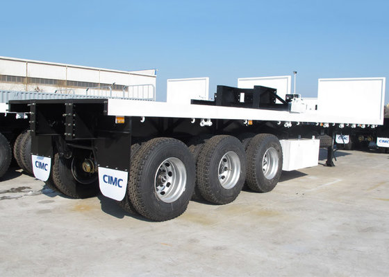 CIMC 40 feet flatbed truck trailer 3 axle flatbed container semi trailer with container lock