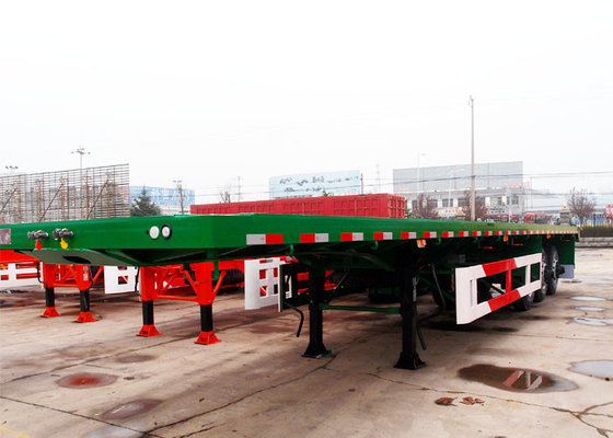 CIMC 40 feet flatbed truck trailer 3 axle flatbed container semi trailer with container lock