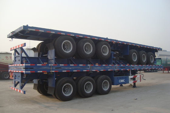 tri-axle trailer flatbed container semi trailer with twist locks - CIMC VEHICLE