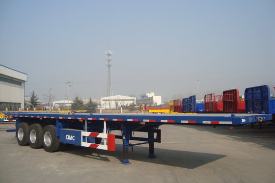 tri-axle trailer flatbed container semi trailer with twist locks - CIMC VEHICLE