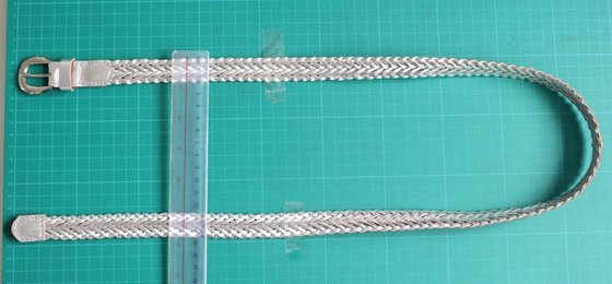 White and Coffee Cloth Belts For Women bronze buckle , length in 100cm - 135cm