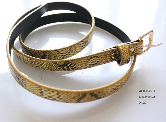 1.4cm Fashion Cloth PU Belts For Women with gold and rose gold buckle