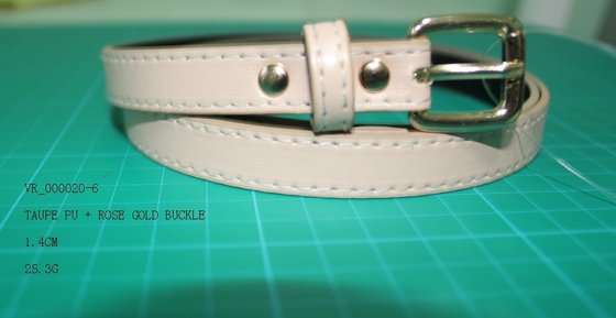 1.4cm Fashion Cloth PU Belts For Women with gold and rose gold buckle