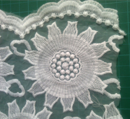 80cm organza Embroidered Lace Fabric Cotton for wedding dresses