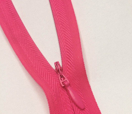 Invisible Clothes Zipper Teeth #3 SGS Nylon Pink Eco-Friendly