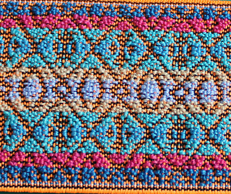Fancy Colorized Woven Elastic Webbing 5cm Nylon / Spandex For Garment