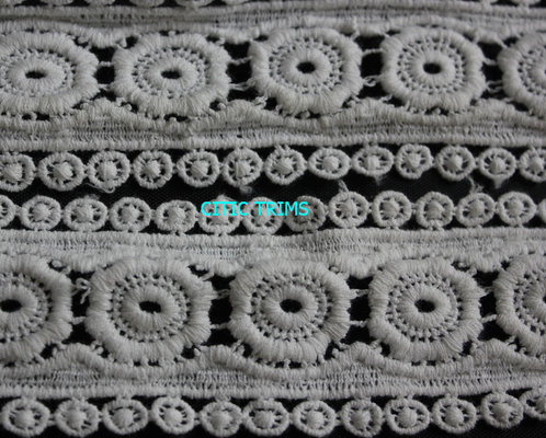 Cotton Water Soluble Lace 4.5cm White Nature For Garment Clothing