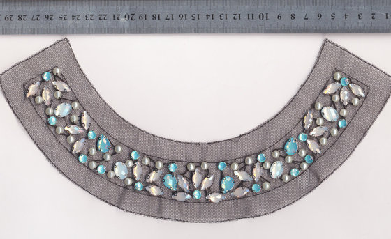 Multi Colours Dress / Skirt Circles Bead Collar Pearl and Beads