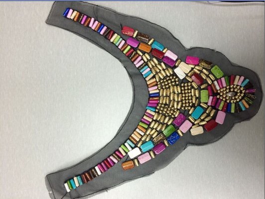 OEM / ODM Garment Decorative Bead Collar Trimming Made By Hand