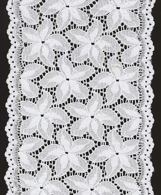 White Decorative Lace Trim  Flower Pattern in various size and Flower Pattern