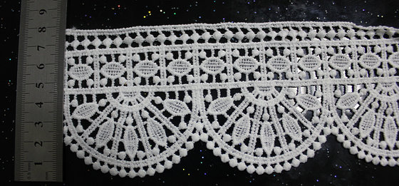 Eco-Friendly ladies Dress crochet lace edging Water Soluble Lace Dye Black