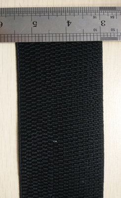 Black  Elastic Webbing  Nylon / Spandex For Garment in 2.5" Width