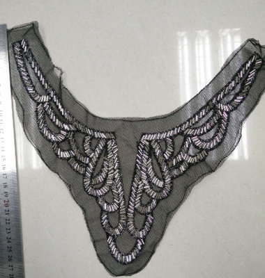 Decorative Women Dress Handmade Beaded Collar , Pearl Collar