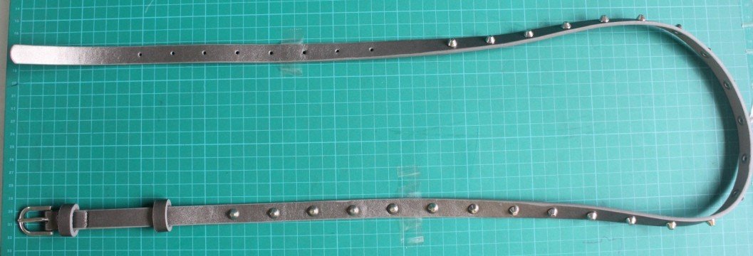 Rivet cloth belts for women1.5cm PU and alloy with gunmetal / nickle Buckle
