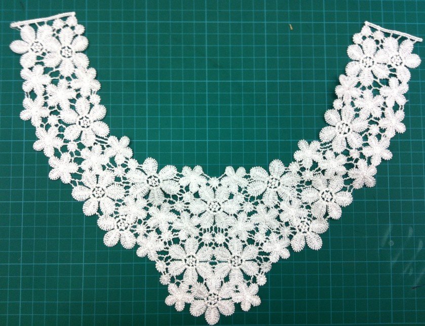 Cotton collar clothing motif for Clothes 35cm X 25cm , detachable lace collar