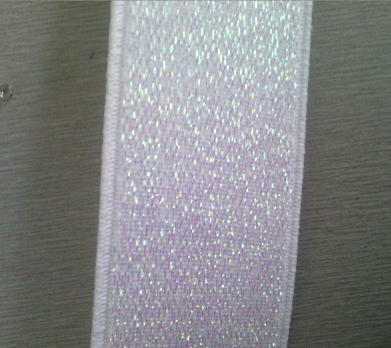 Reflective nylon Woven Elastic Webbing for clothing and belt 3.2cm