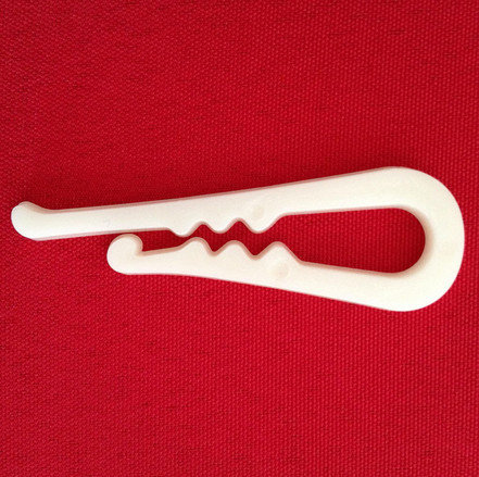 ABS clothing clips , white and clear color with teeth 3.8CM * 0.8CM * 0.3CM