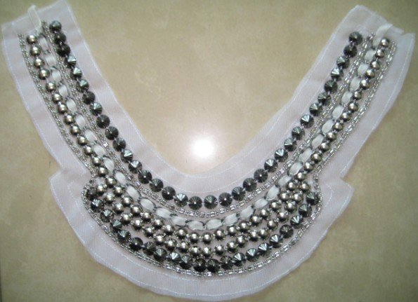 Hand made crystal bead collar necklace