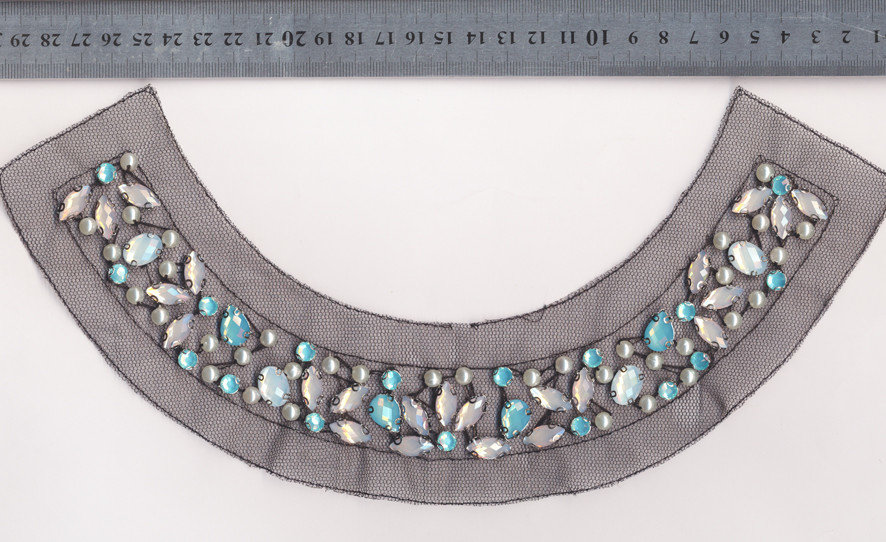 Multi Colours Dress / Skirt Circles Bead Collar Pearl and Beads