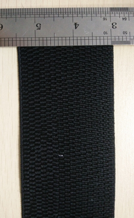 Black  Elastic Webbing  Nylon / Spandex For Garment in 2.5" Width