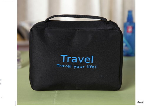 Foldable hanging toiletry travel bag for man women with hook