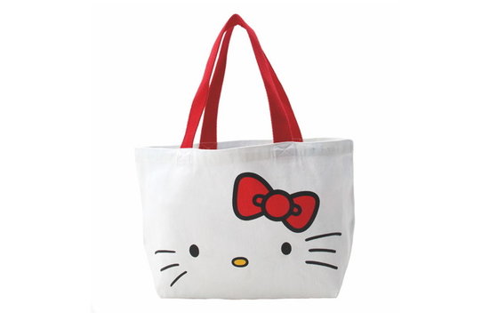 Cute hello kitty pattern reusable Cloth shopping shoulder bag for colleage student