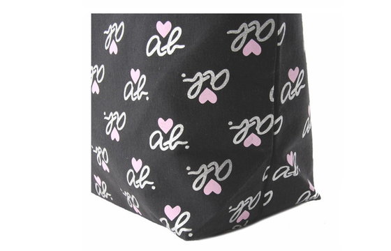 Women ' s Single shoulder retail Cloth shopping bag Black durable