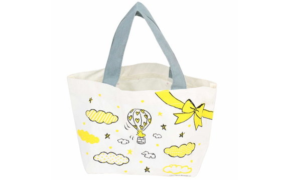 Cartoon pattern durable Cloth shopping hand bag heat pringting for snacks