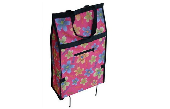 Environmental friendly foldable trolley shopping cart bags reusable customized