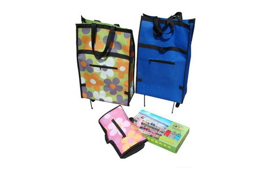 Environmental friendly foldable trolley shopping cart bags reusable customized