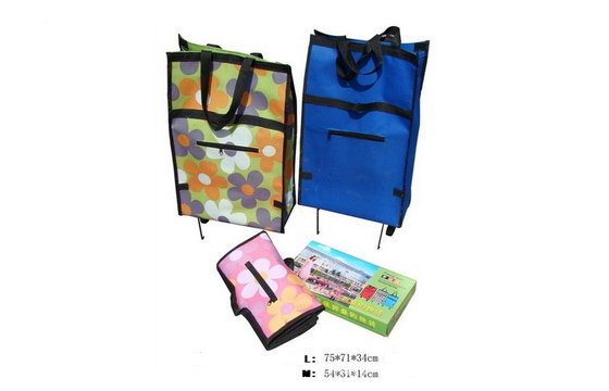 Environmental friendly foldable trolley shopping cart bags reusable customized