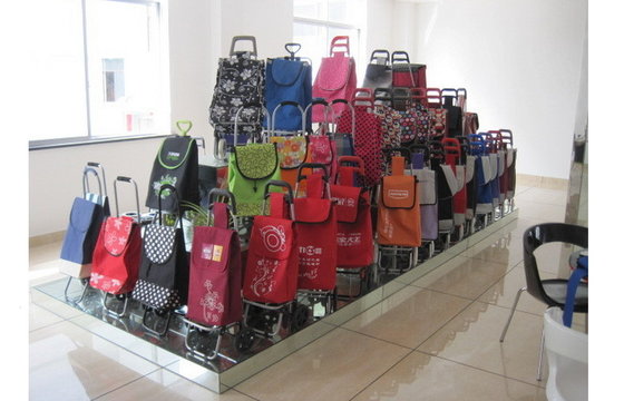 Dirty - resistance lightweight wheeled trolley shopping bags with heat printing
