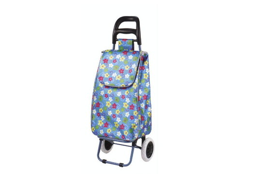 Printable wheeled shopping bags red , folding travelling trolley bag