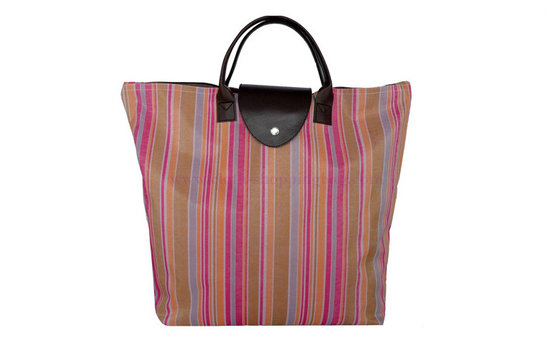 Classical striped waterproof 300D / 600D oxford tote bag for supermarket advertising
