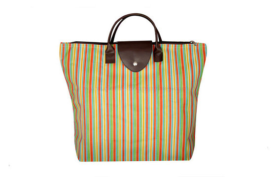 Classical striped waterproof 300D / 600D oxford tote bag for supermarket advertising