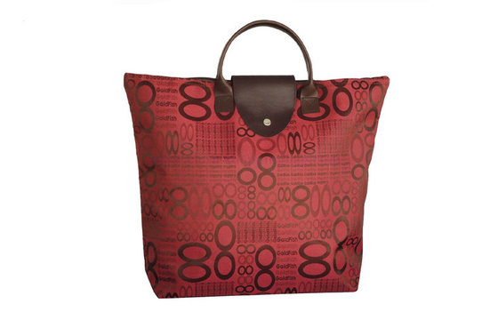 Reusable folding oxford tote bag for travelling with silk screen priting