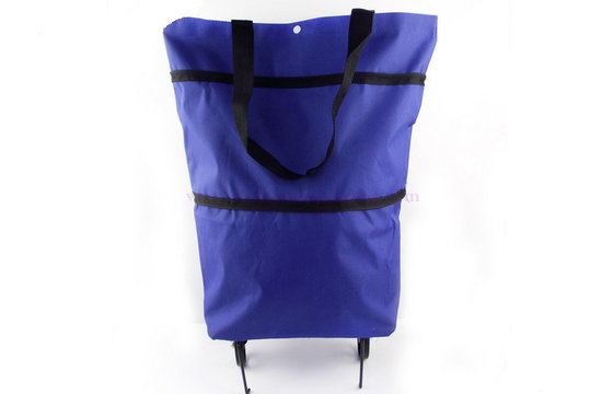 Silk screen printing foldable trolley shopping bag for Shopping mall