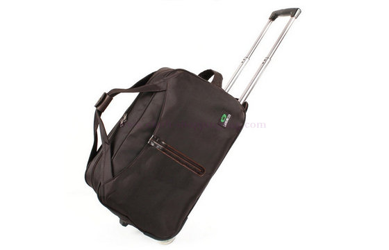 Dirty resistance black oxford fabric travel trolley bag with opening front pocket