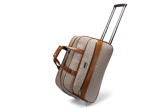Fashionable duffel trolley travel business bag with smooth rolling wheels